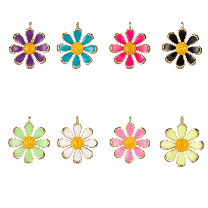 Daisy Charms - Etsy