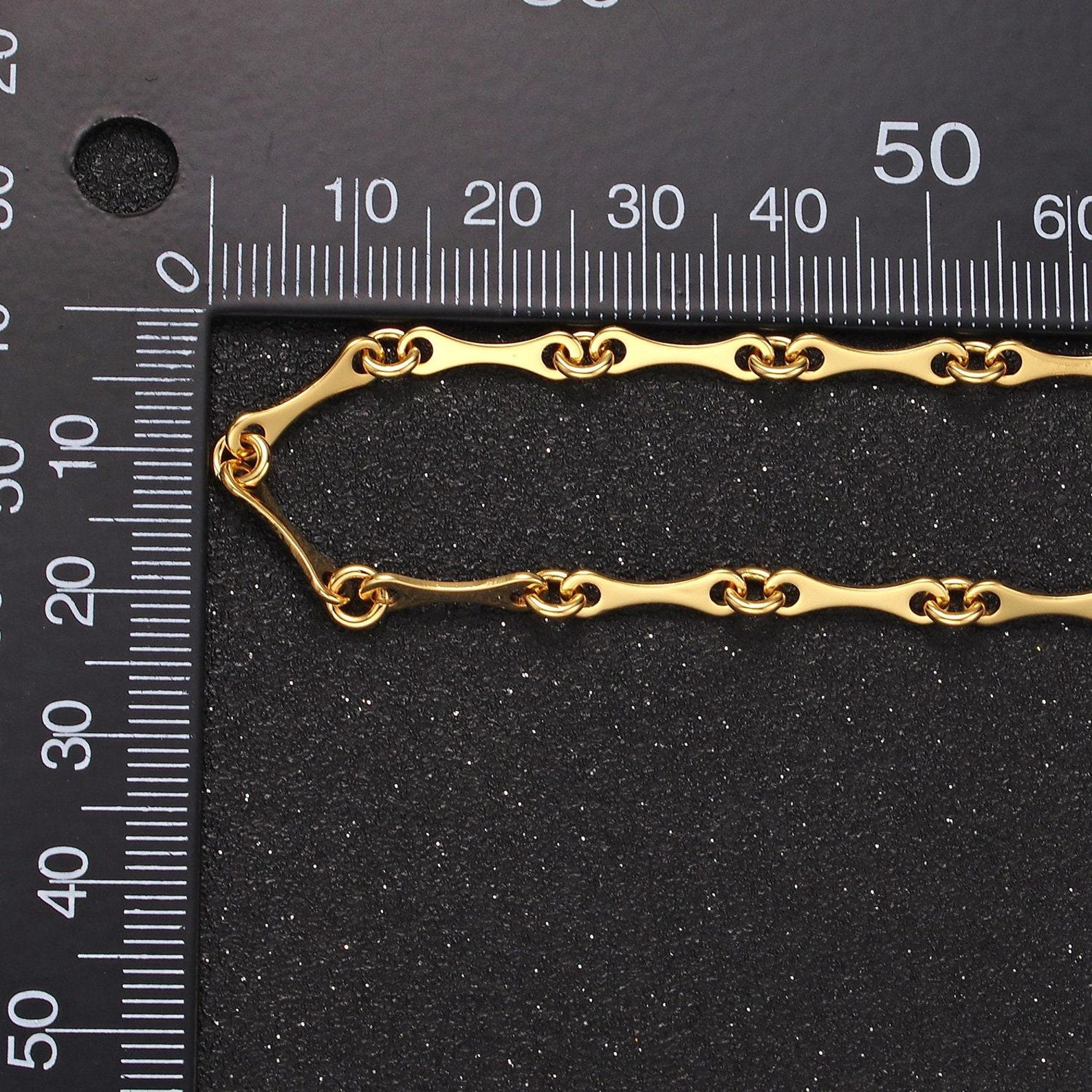 Unique Gold Curved Designed Link Unfinished Chain for Jewelry Making ...