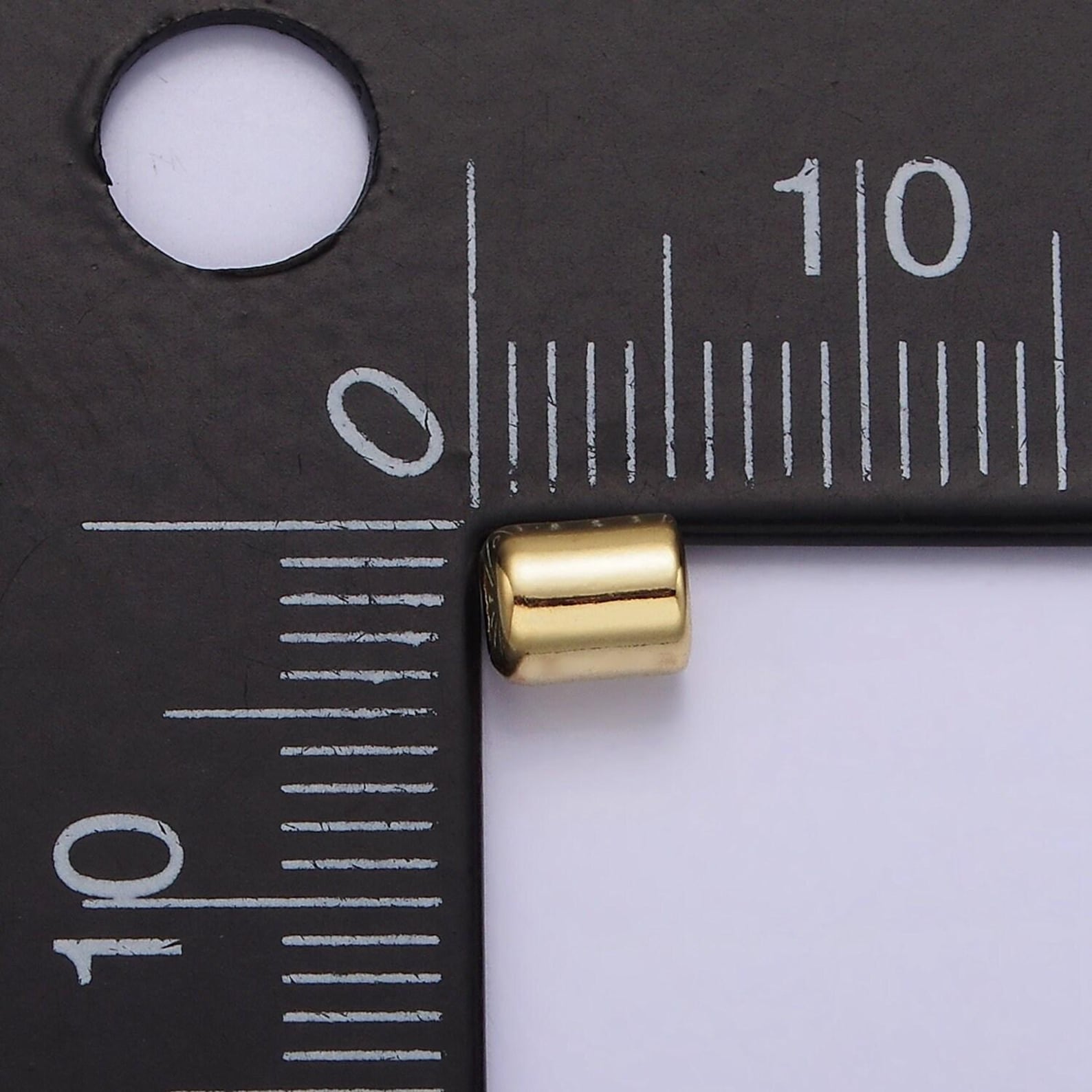 1x Gold Slider Beads Tube Cylinder Chain Silicon Stopper Bolo Gold ...