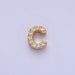 Cubic Zirconia 16K Gold Filled Letter Charms CZ Initial Charms ...