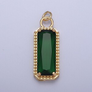 24k Gold Filled Rectangular Gemstones Teardrop Cubic Zirconia Cz ...