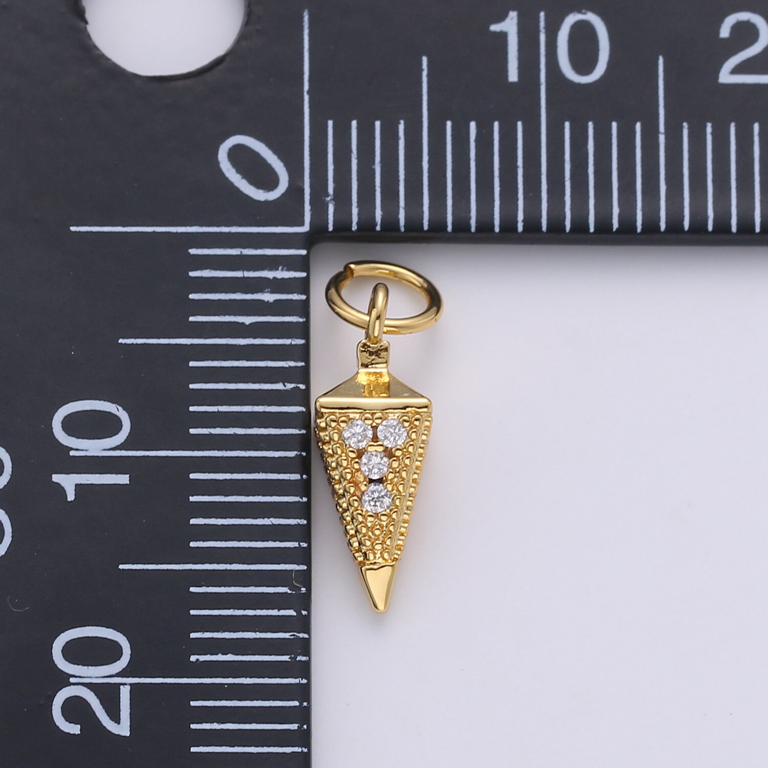Tiny Pendulum Charm 24k Gold Spike Jewelry Making Jewelry - Etsy