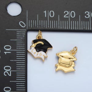 Dainty Gold Graduation Cap Charms for Grad Cap Charm Necklace Bracelet ...