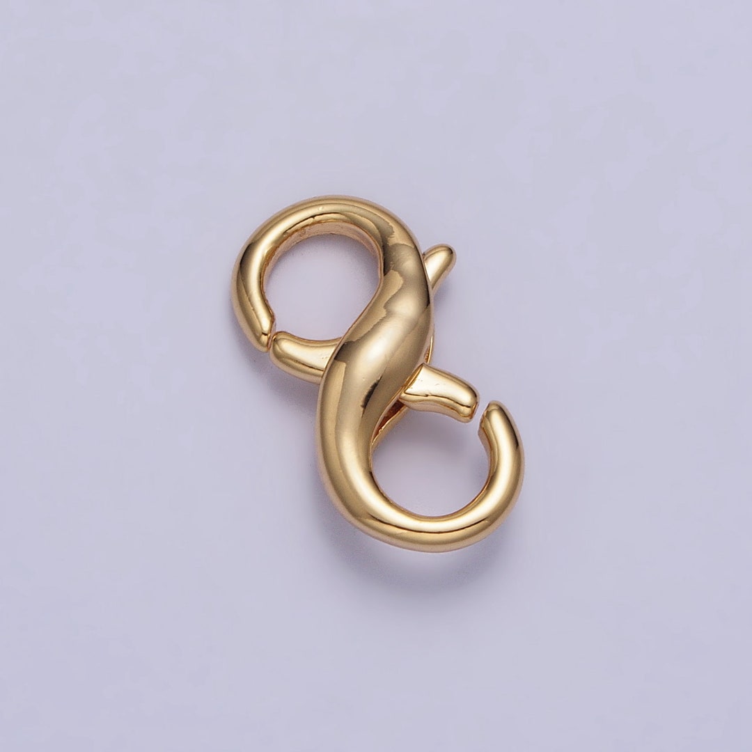 Dainty Gold Double Opening Infinity Figure 8 Clasp for Jewelry Making ...