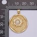 Gold Sunflower Coin Charm Necklace 24k Gold Filled Sunflower Jewelry ...