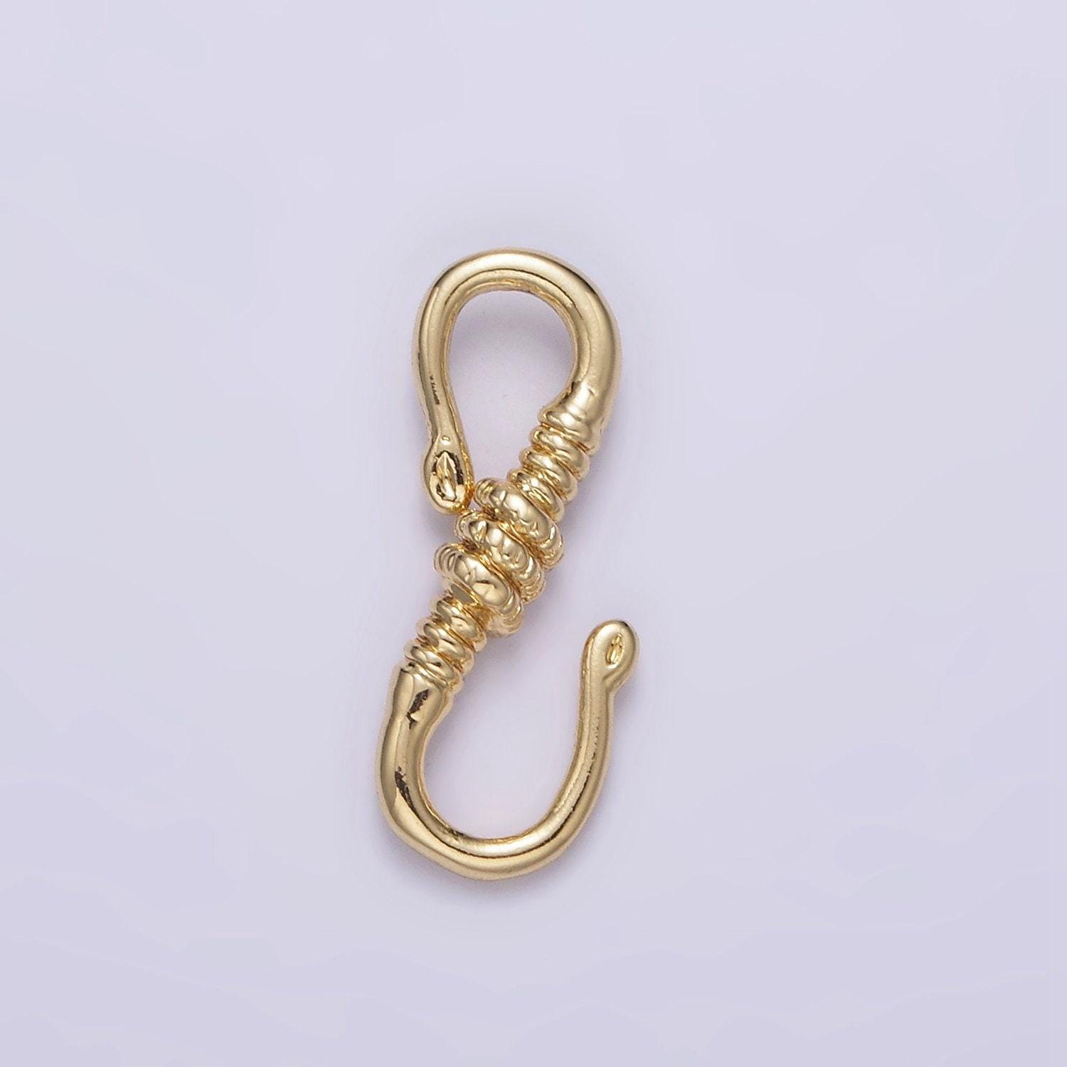 Gold Filled 15mm Curved S-hook Clasps Closure Jewelry Supply Findings ...