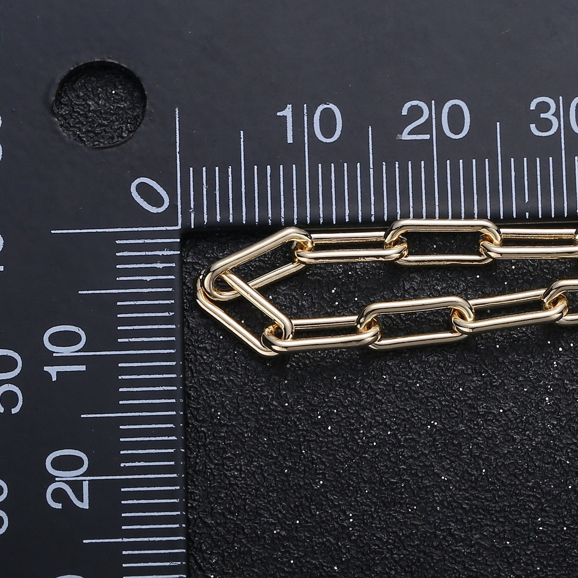 16K Gold Plated Paperclip Rolo Cable Chain by Yard, Gold Cable Rolo ...