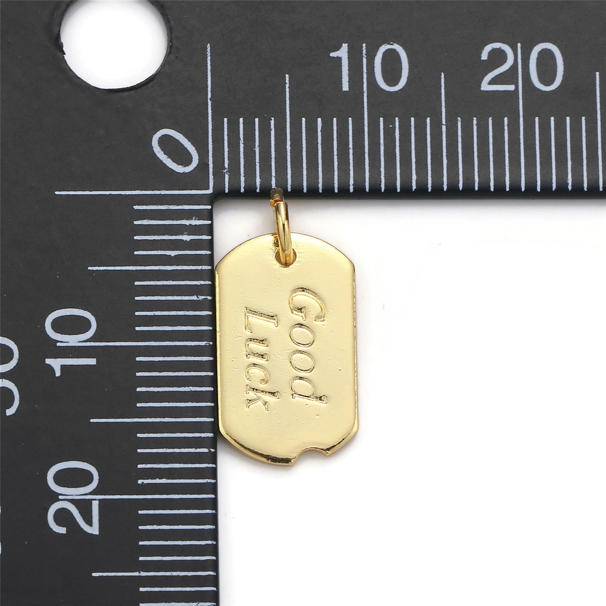 1pc 24k Gold Good Luck Charm Bar Plate Good Luck Pendant - Etsy