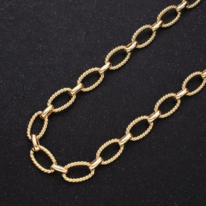 16k Gold Filled Chain by Yard Rope Oval Cable Chain Unfinished Chain ...