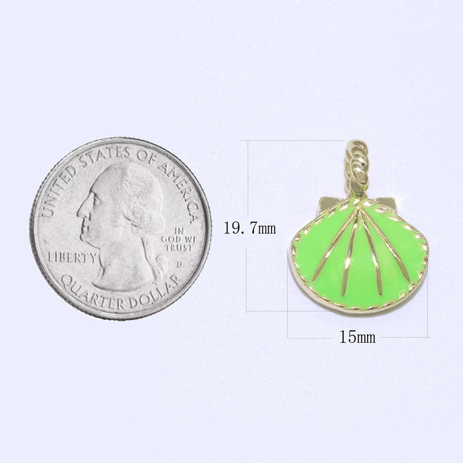 Dainty Enamel Sea Shell Charm Seashell Charm Oyster Necklace | Etsy