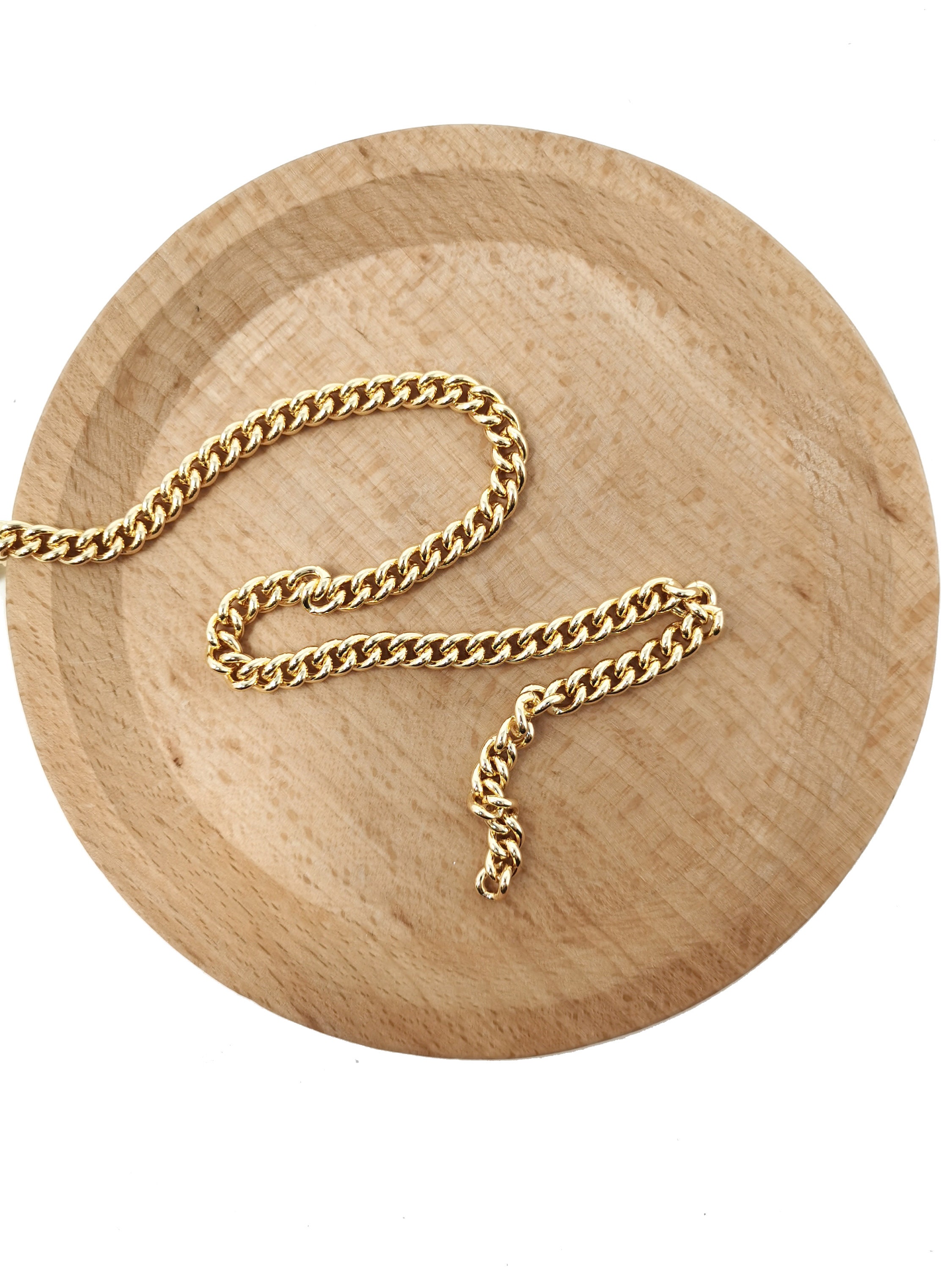 6.7mm Gold Cuban Curb Chain by Yard Cuban Curb Chain by Foot | Etsy