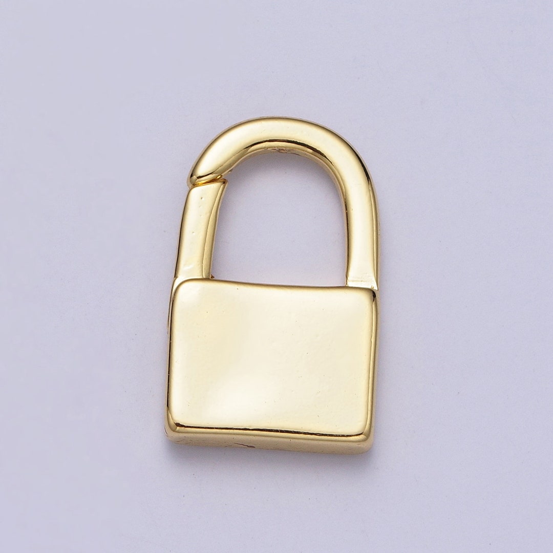 Padlock Spring Clasp, Minimalistic Gate Clasp Push Gate Ring Clasp ...