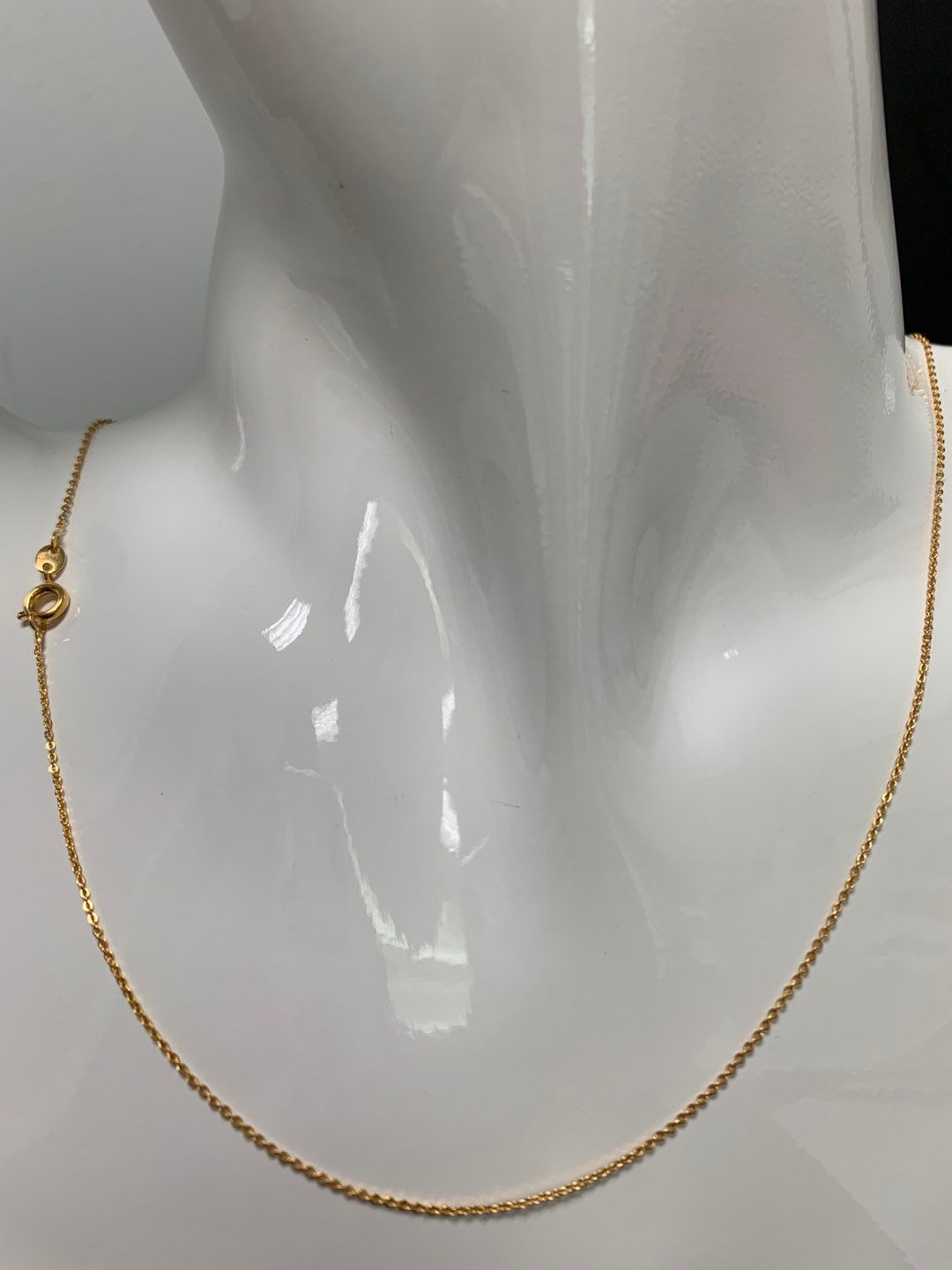 17.7'' Ready to Use Gold Thin Rolo Necklace Chain - Etsy