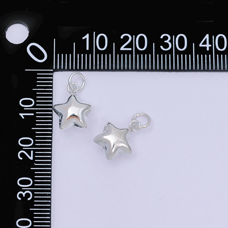 S925 Sterling Silver 12mm Twinkle Little Star Dainty Chubby ...