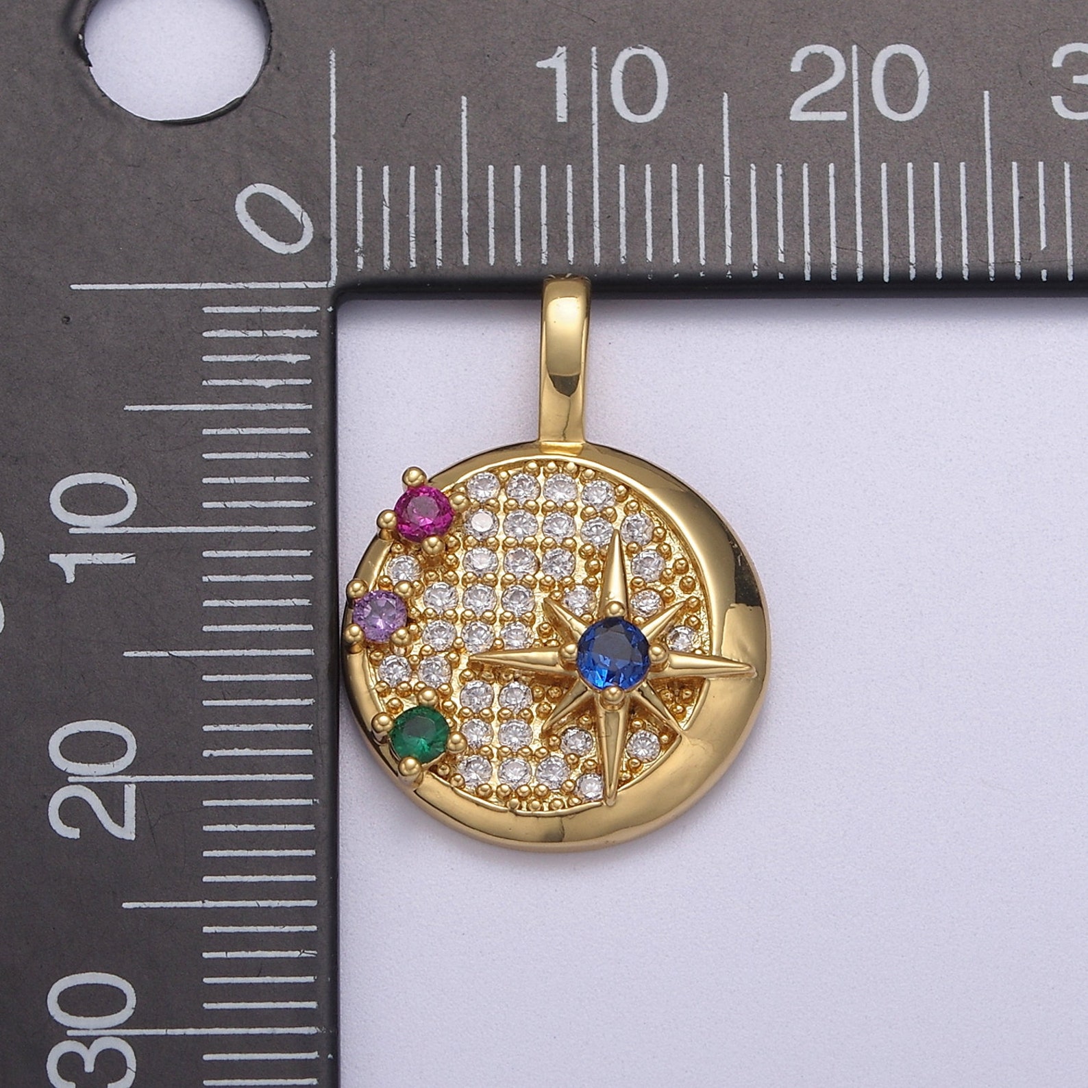 24K Gold Filled Mini Shooting Star Color Cubic Zirconia Bracelet ...
