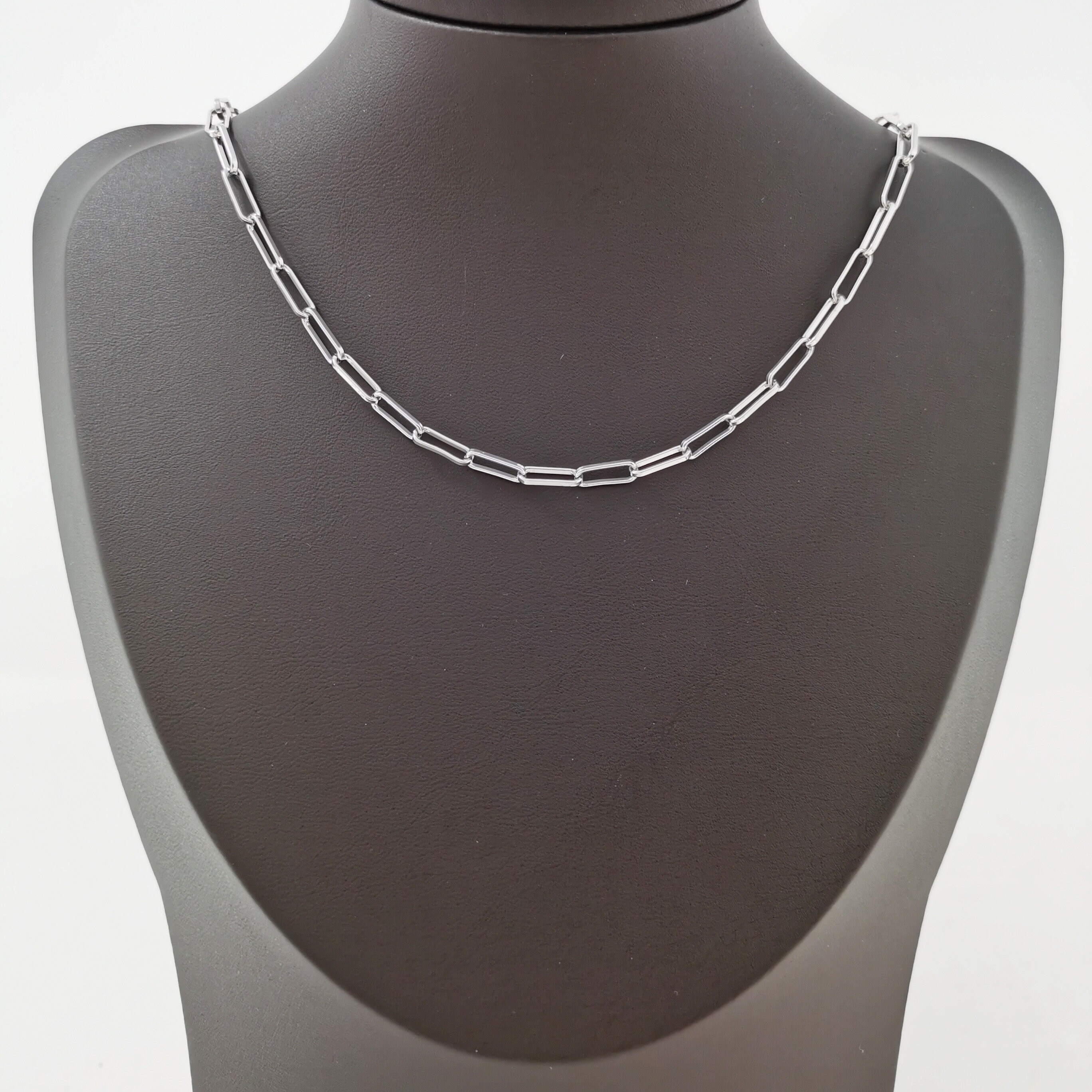 White Gold Paperclip Rolo Cable Chain by Yard Cable Rolo | Etsy