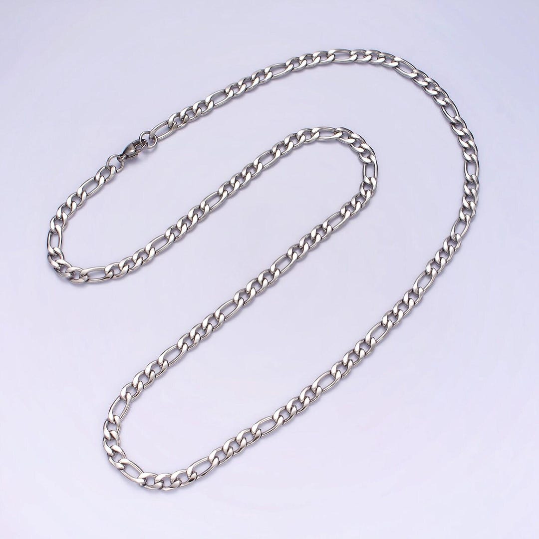 Stainless Steel 5mm Cuban Curb 20 Inch, 22 Inch, 24 Inch Layering Chain ...