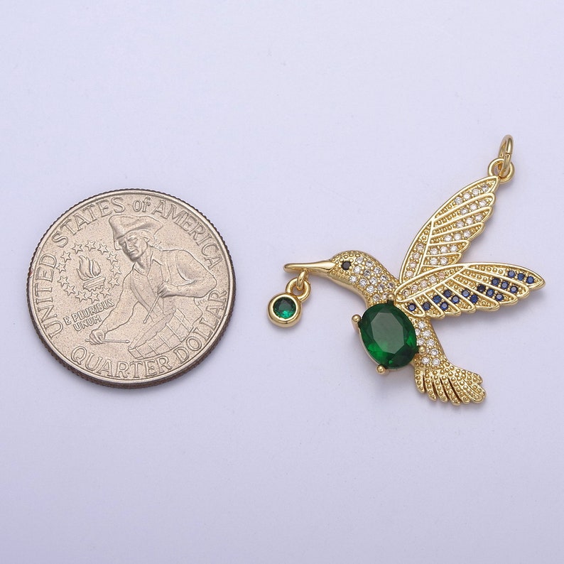 Gold Hummingbird Charm 24k Gold Filled Humming Bird Pendant - Etsy