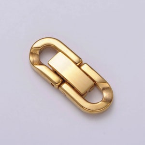 Stainless Steel Fold Over Clasps Extender Clasp Closure Gold End Caps ...
