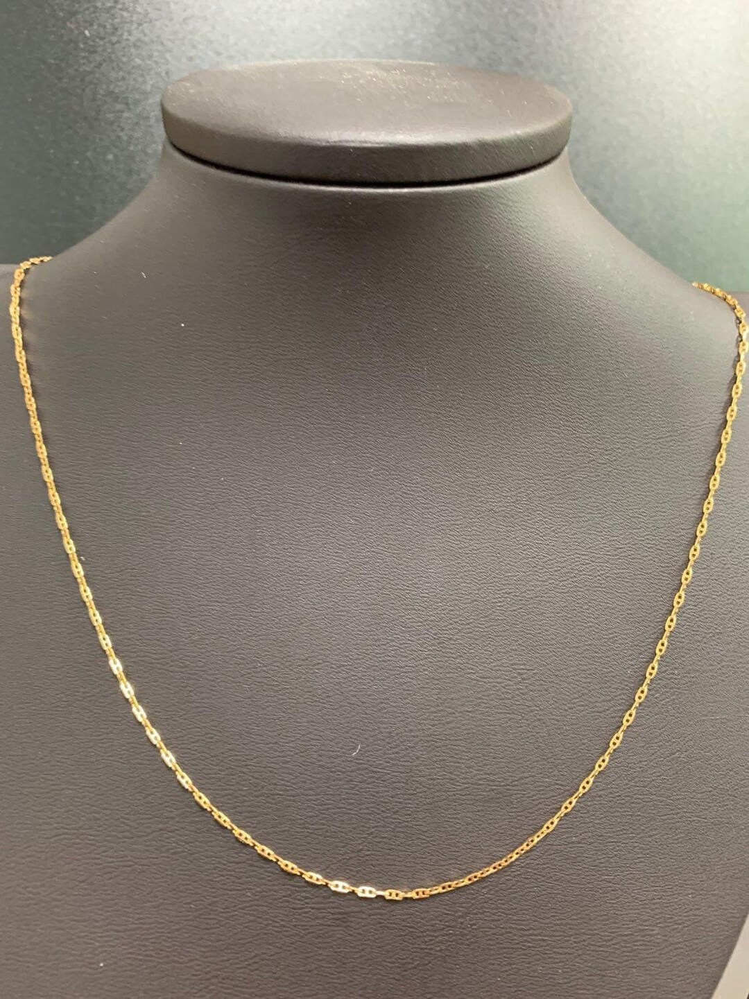 1pc 20'' Ready to Use 24k Gold Anchor Necklace Chain, Layering Mariner ...