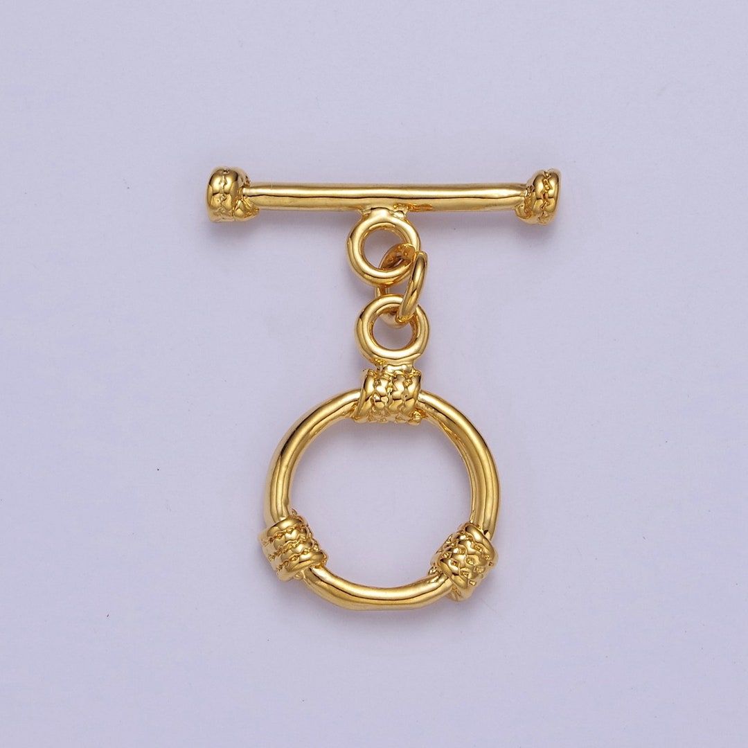 24k Gold Filled Round Toggle Clasp, Jewelry Clasp OT Clasp Findings L ...
