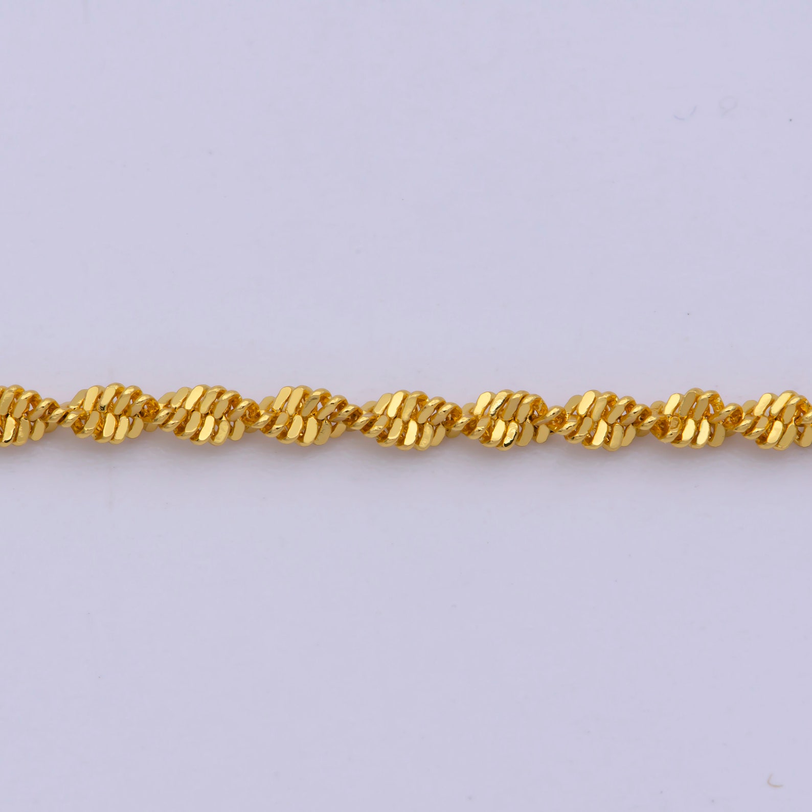 1pc 17.7'' Ready to Use Gold Twisted Necklace Chain, Layering Singapore ...