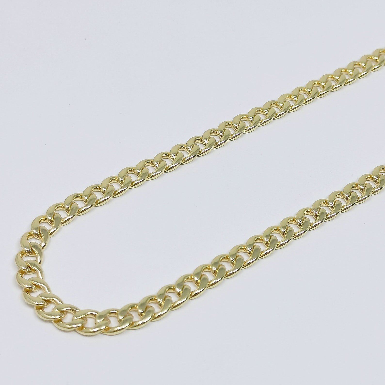 24K Gold Cuban Link Chain by Yard Florida Curb Chain by Foot - Etsy