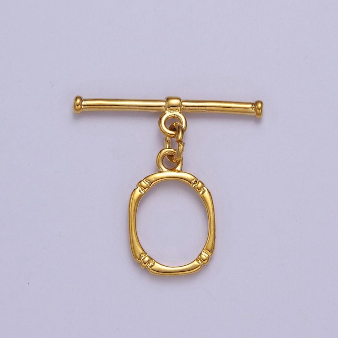 24k Gold Filled Round Oval Clasp, Jewelry Clasp Ot Clasp Findings L-684 ...