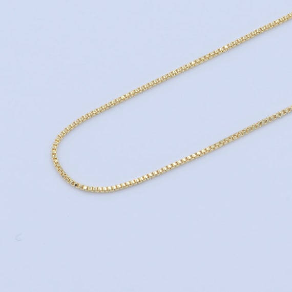 1pc 17.5'' Ready to Wear Gold Square Box Chain - Etsy