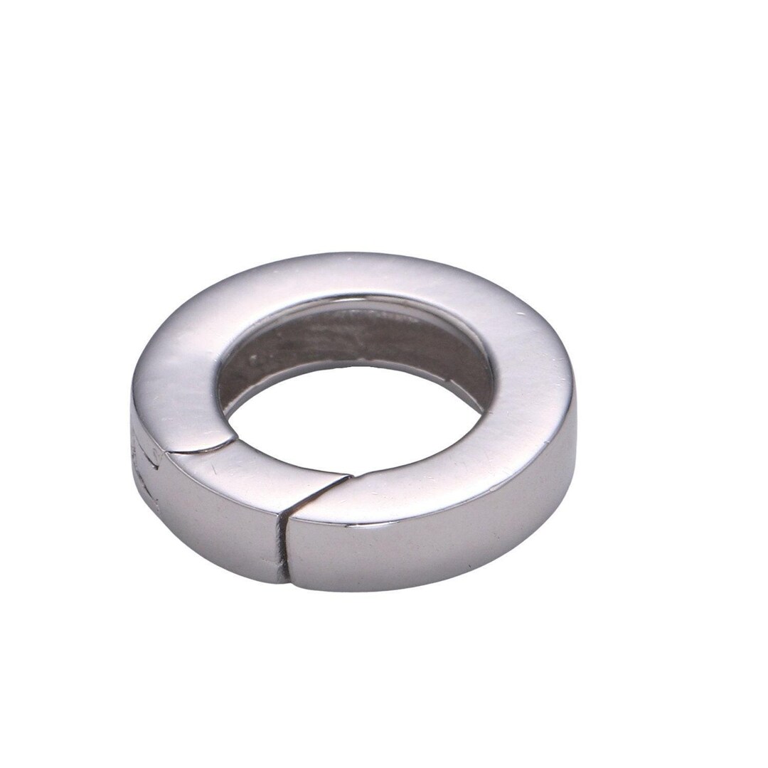 1 Pc 925 Sterling Silver Spring Gate Ring, 13.7mm Push Gate Ring, Charm ...