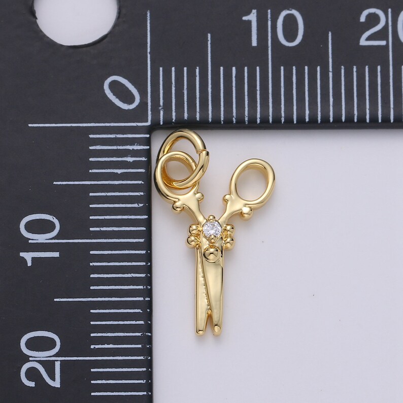 1pc 14k Gold Scissor Pendant Charm Dainty Scissor Charm - Etsy
