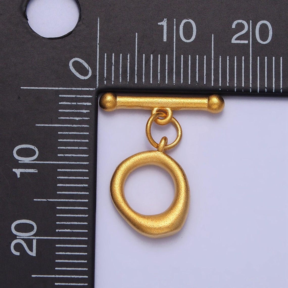 Mini Gold Round Toggle Clasp, Bracelet Necklace Jewelry Clasps Matte ...