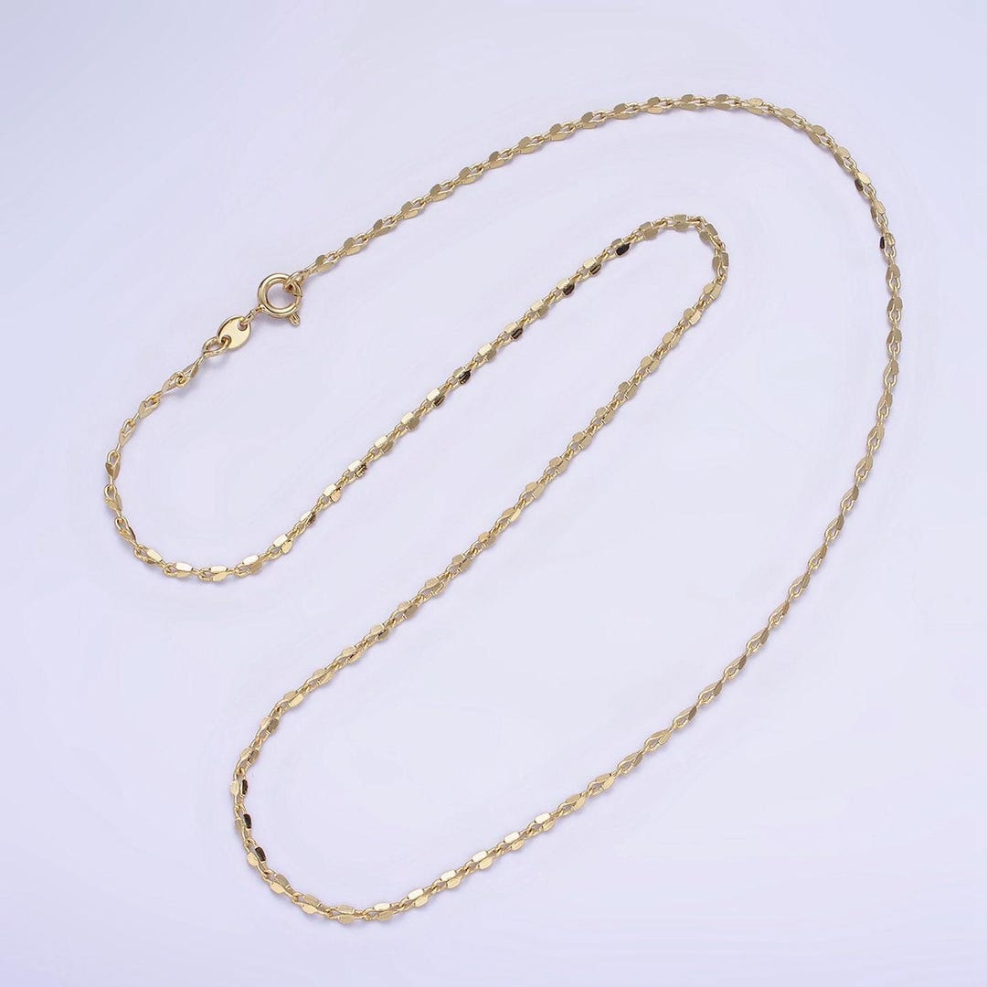 14k Gold Filled Dapped Cable Chain Necklace 18 Inch Long Ready to Wear ...