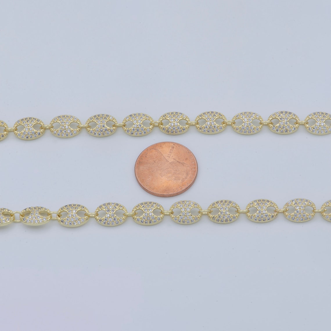 Cubic Cluster Anchor Chain 14K Gold by Yard Mariner Fancy | Etsy