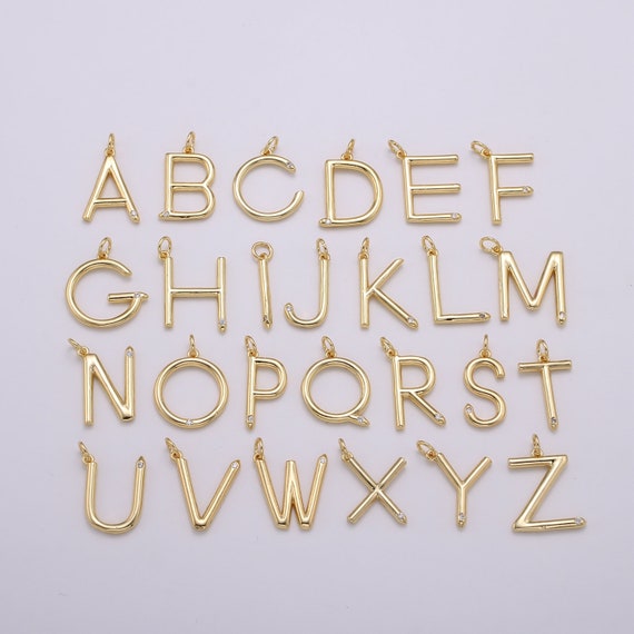 Gold Letter Charms Personalized Charm Initial Charms - Etsy