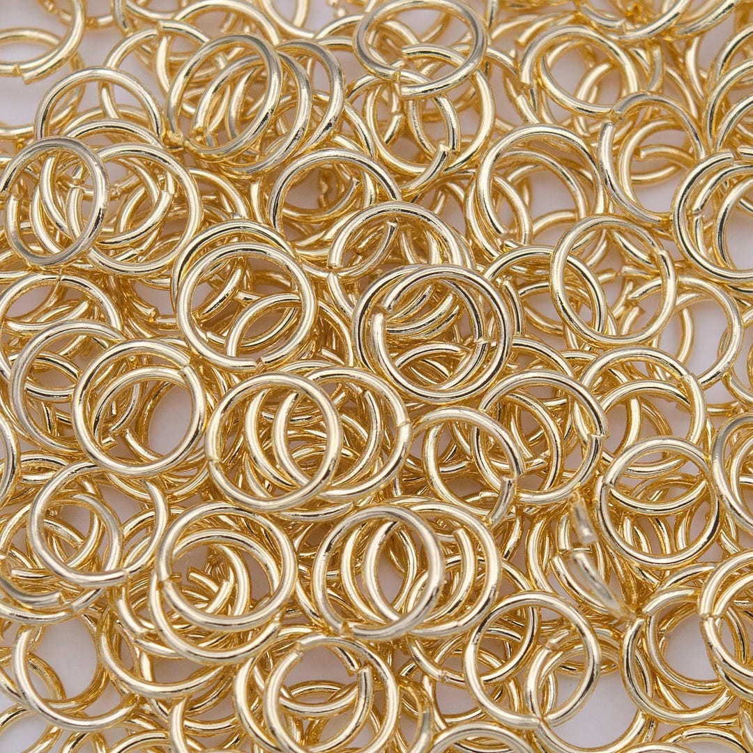 0.6mm X 5mm Jump Ring Basic Supplies Gold Split Jump Ring 22 Gauge Jump ...