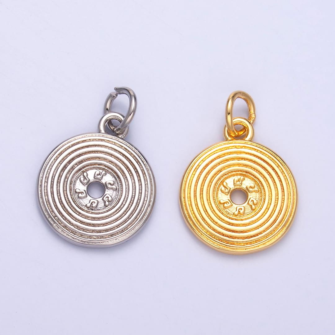 Retro Mini Vintage Gold Music Record Charms Miniature Vinyl Records ...