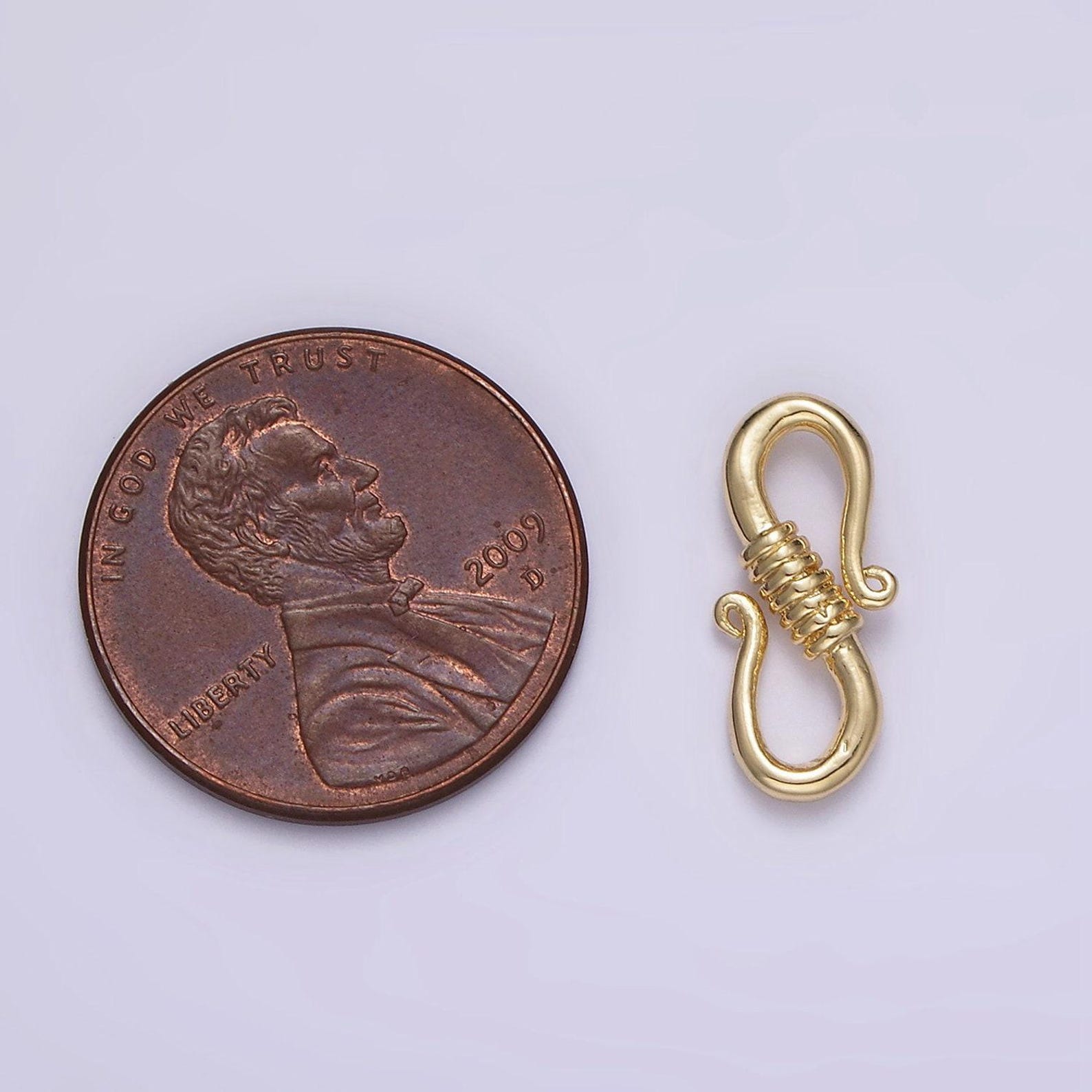 14k Gold Filled 15mm Curved Tied S-hook Clasps Closure Jewelry Supply ...