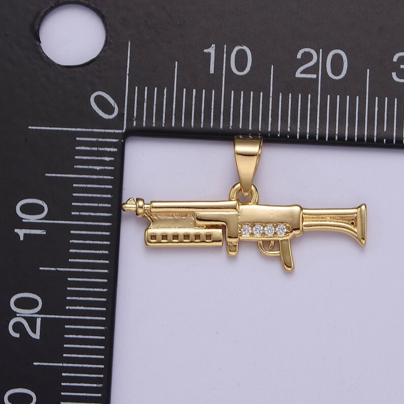 Gold Gun Charm Rifle Pendant Shotgun Charm Jewelry Supply - Etsy