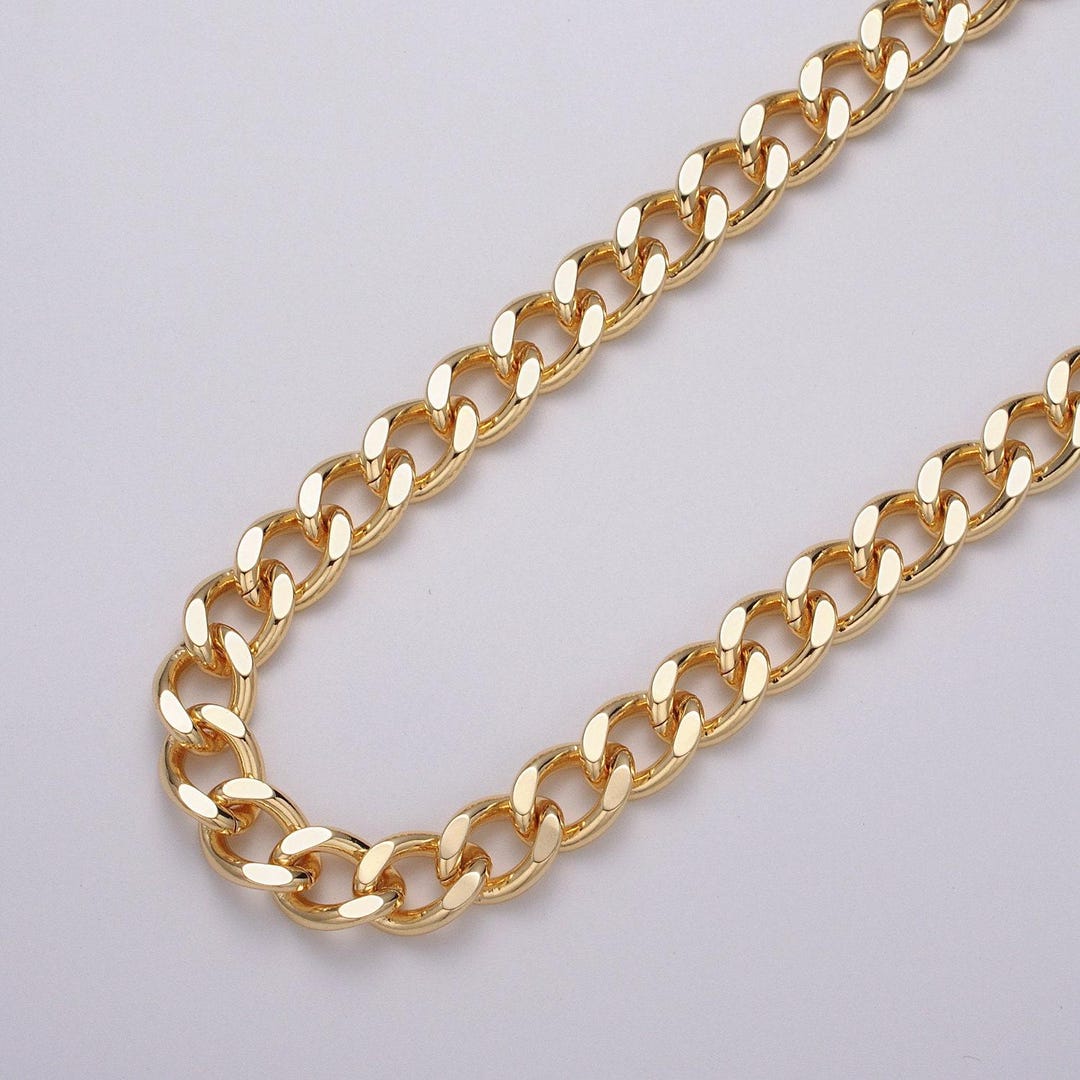 Bold Gold Miami Cuban Chain Chunky Heavy Curb Link Gold, Silver Chain ...