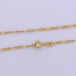1pc 17.7'' Ready to Use Fancy Gold Figaro Necklace Chain,layering ...