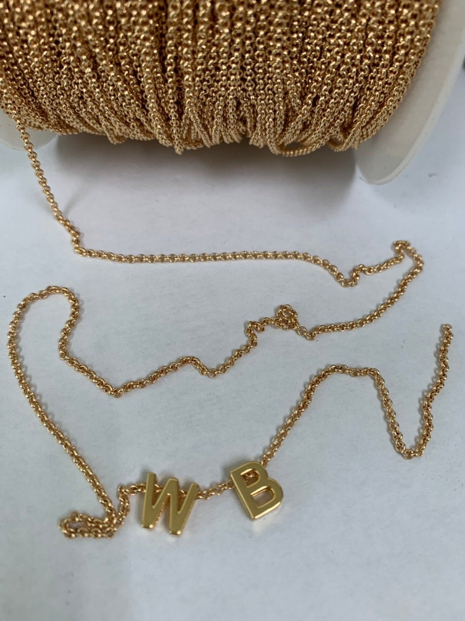 Gold Rolo Cable Chain by Yard Box Link Chain Wholesale Bulk - Etsy