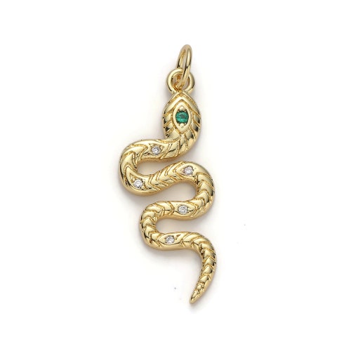 1pc Gold Snake Charm Gold Snake Pendant Charm Charm for - Etsy