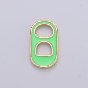14k Gold Soda Tab, Pull Tab, Can Tab Pendant Charm for Bracelet ...
