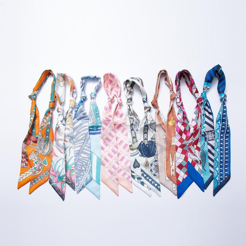Silk Head Scarf Heart - Etsy