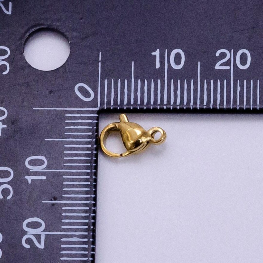 Stainless Steel Gold Clasps 10x6.3mm Oval Lobsters Clasp End Closures ...