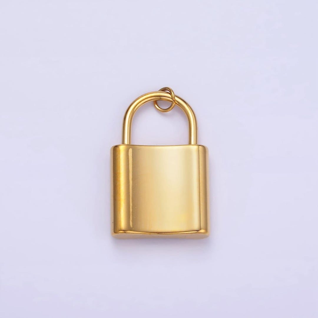 Stainless Steel 24mm Keypad Lock Minimalist Charm | P-952 - Etsy