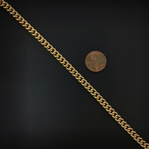 6.7mm Gold Cuban Curb Chain by Yard, Cuban Curb Chain by Foot ...
