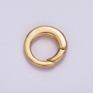 18K Gold Filled Push Gate Ring Charm Holder Bail for Charm Jewelry Kit ...