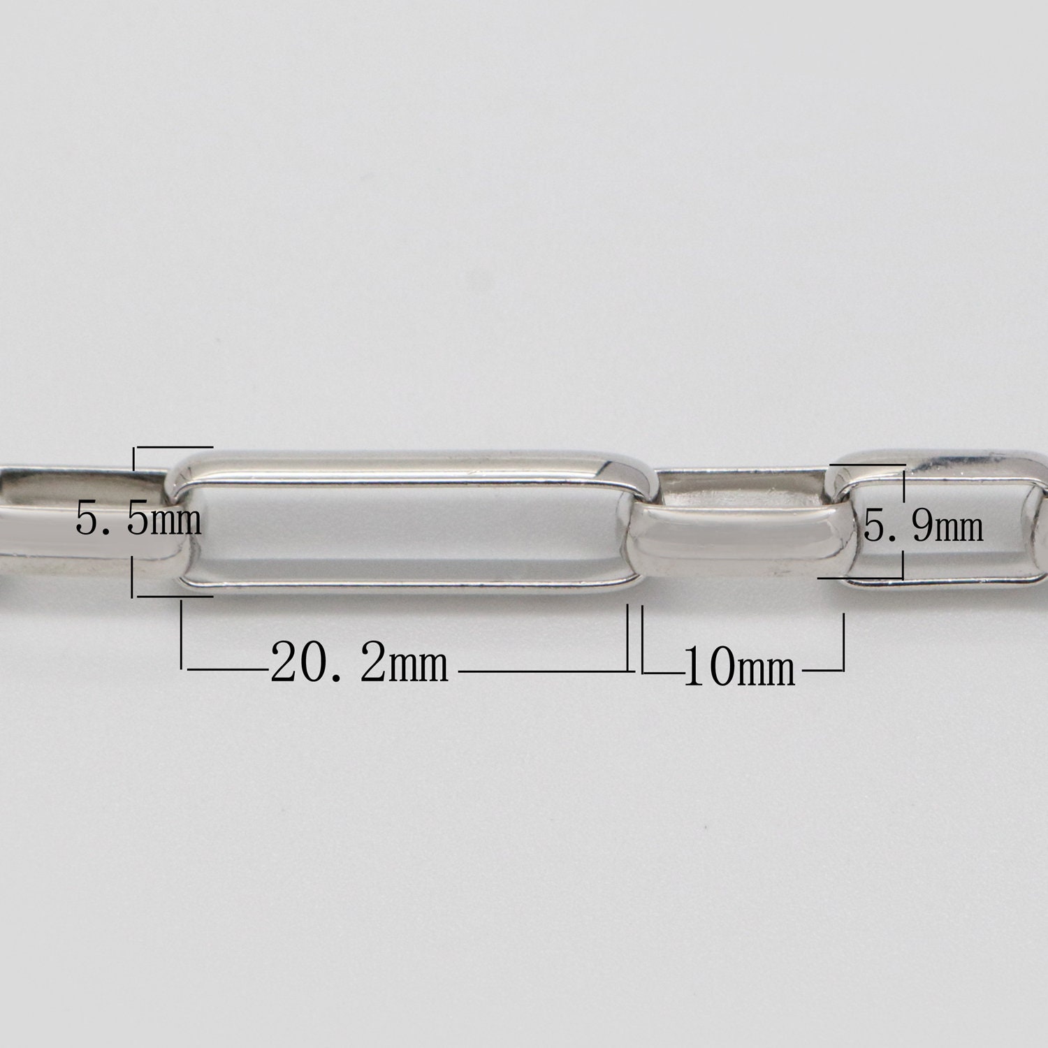 Gold Plated Shiny Square Paperclip Chain by Yard Link Cable | Etsy